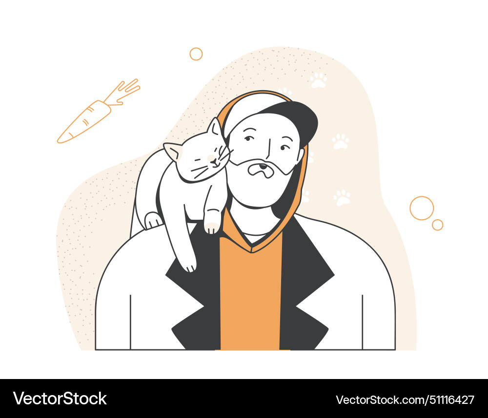 Person and pet Royalty Free Vector Image - VectorStock