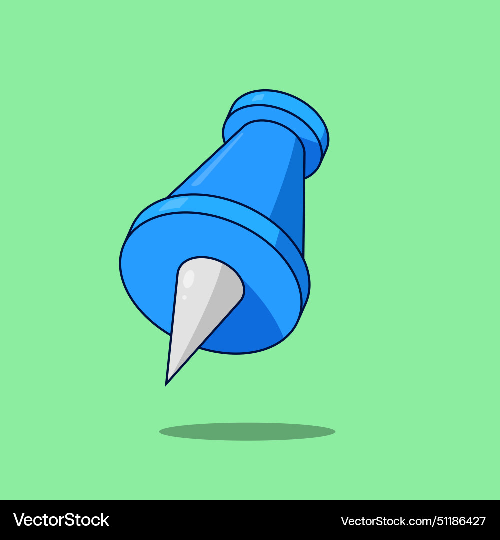 Push pin icon Royalty Free Vector Image - VectorStock