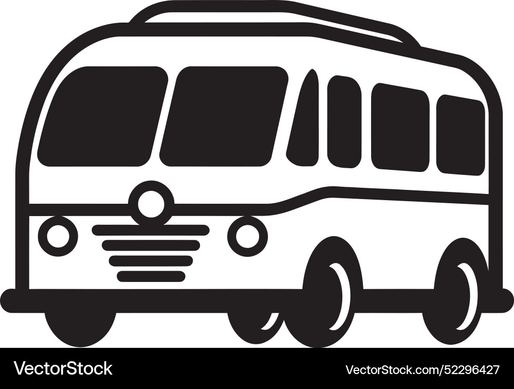 Slick urban transit detailed black bus Royalty Free Vector