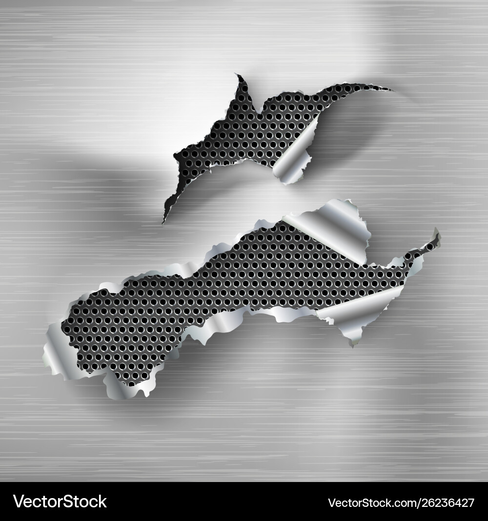 Torn ripped steel template sides Royalty Free Vector Image