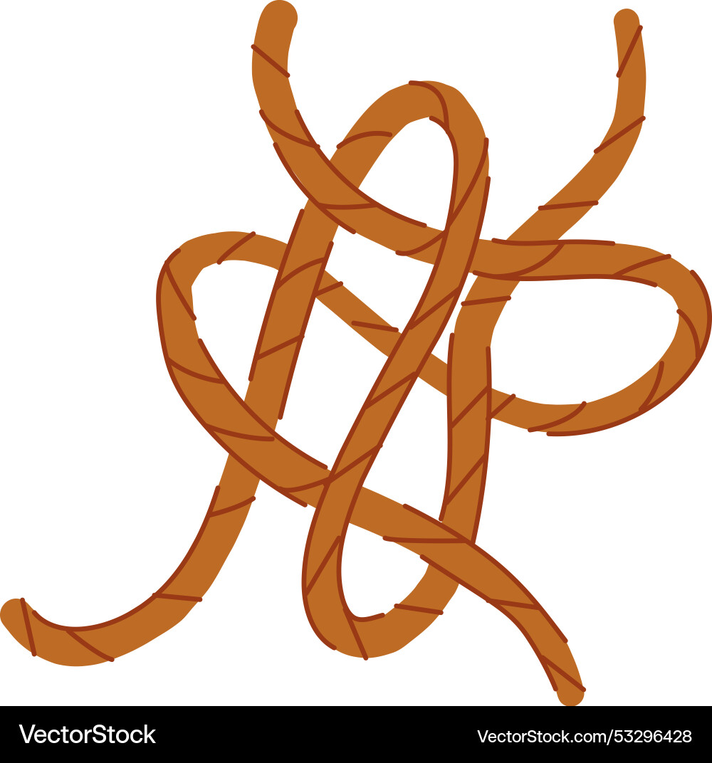 Binding rope knot cartoon Royalty Free Vector Image