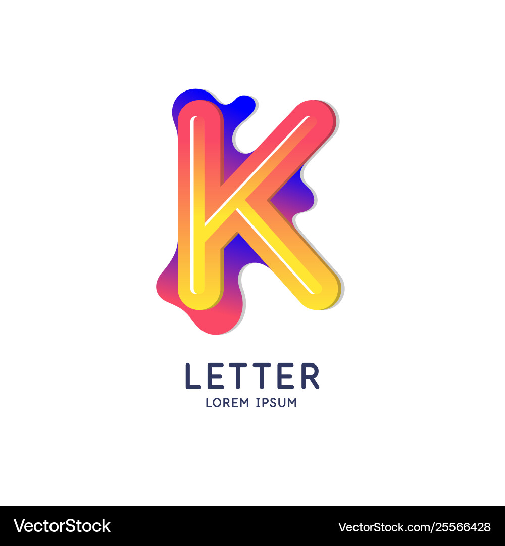 Bold Letter K Logo Royalty Free Vector Image - VectorStock