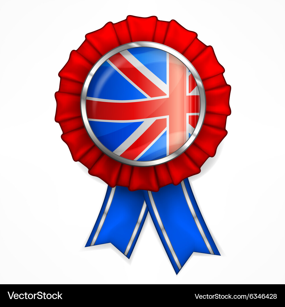 British award ribbon Royalty Free Vector Image