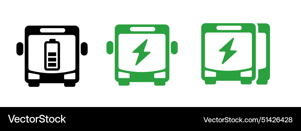 Electric bus ev vehicle public Royalty Free Vector Image