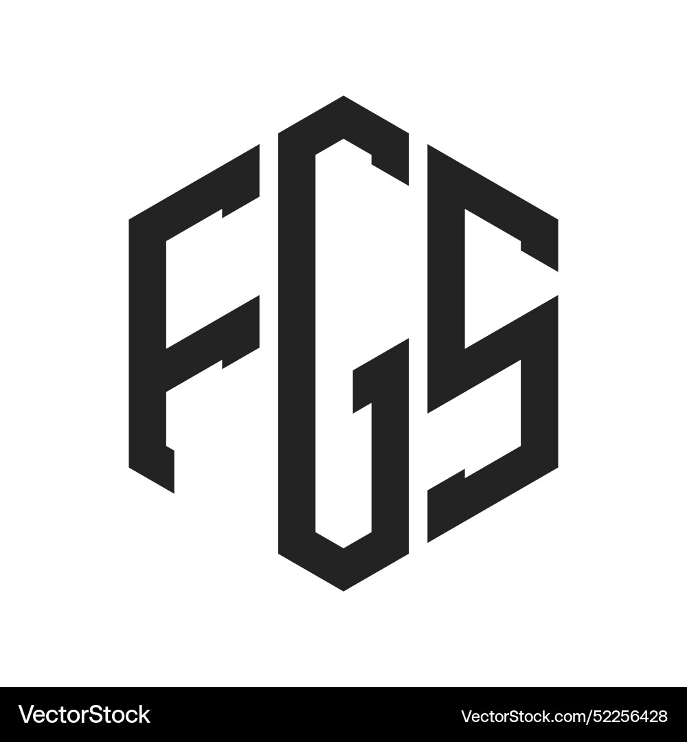 Fgs logo design initial letter monogram Royalty Free Vector