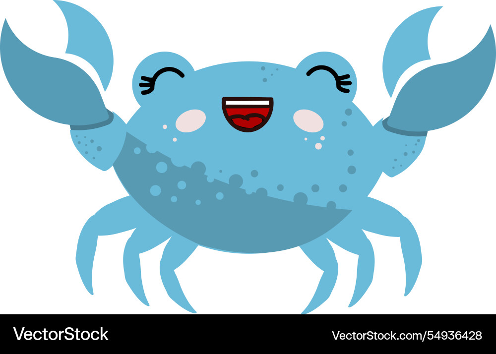 Funny crab cartoon Royalty Free Vector Image - VectorStock