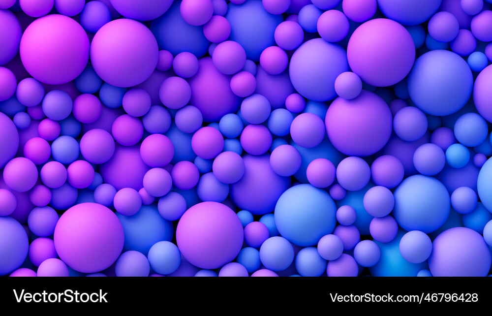 Neon gradient balls background Royalty Free Vector Image