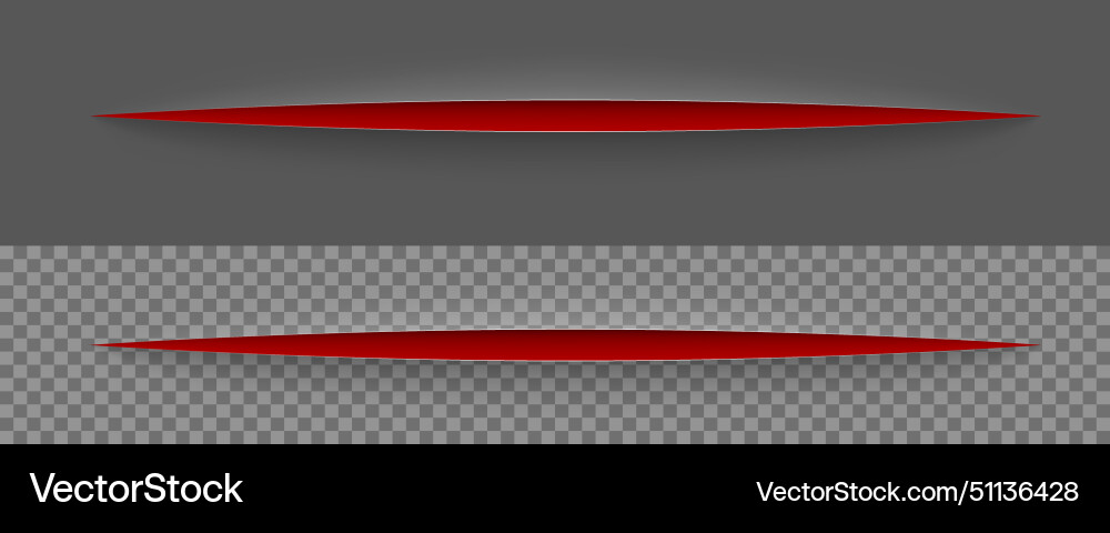 Office knife paper sheet cut with red inside Vector Image