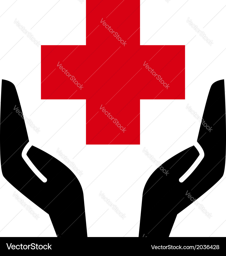 Red Cross Healthcare Icon Royalty Free Vector Image