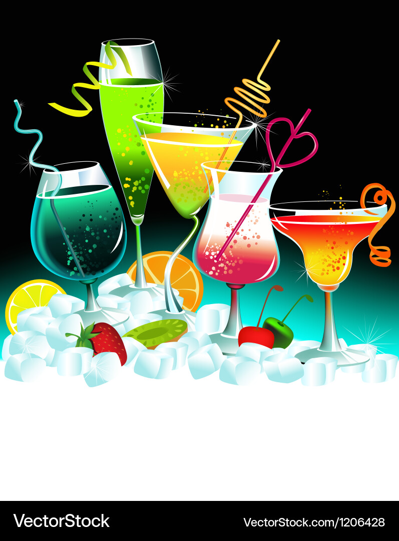 Set of drinks Royalty Free Vector Image - VectorStock