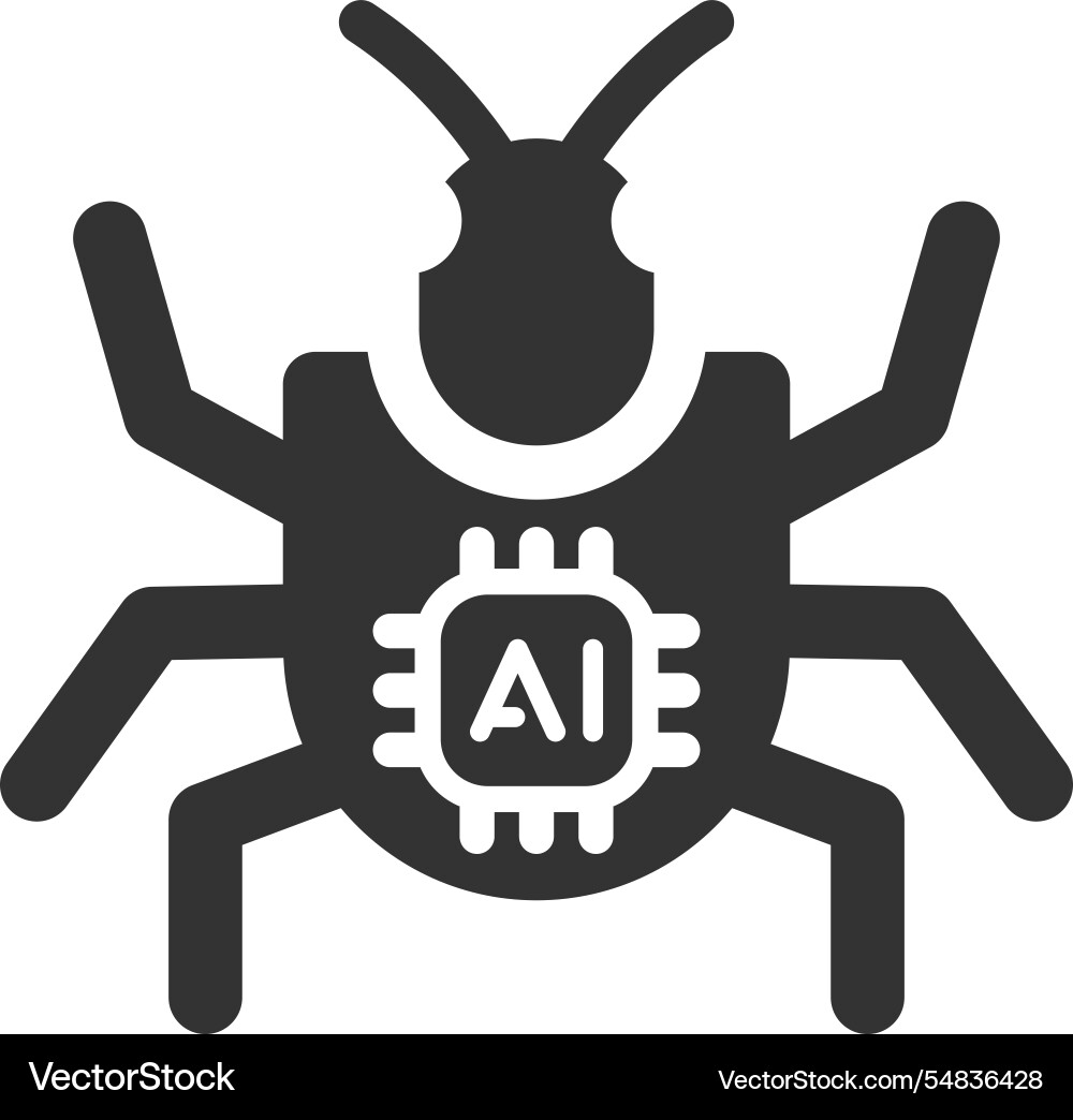 Smart bug icon Royalty Free Vector Image - VectorStock