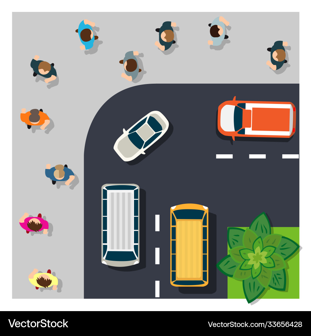 Top view from above is a map city Royalty Free Vector Image