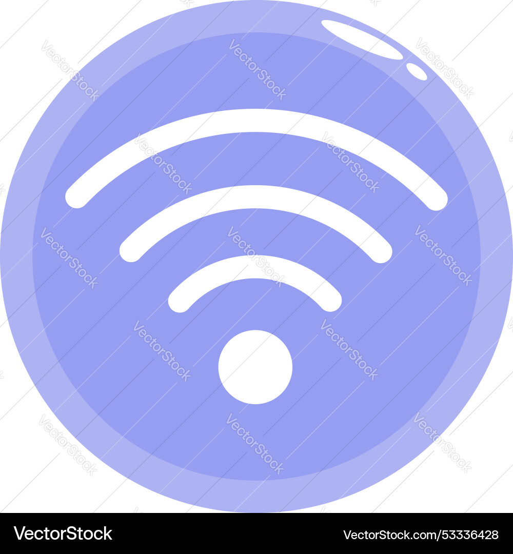 Wifi symbol displaying internet connection status Vector Image