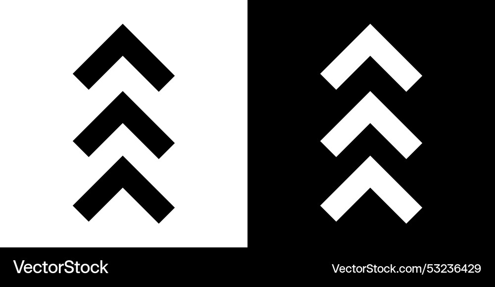 Arrow chevron icon design simple symbol Royalty Free Vector