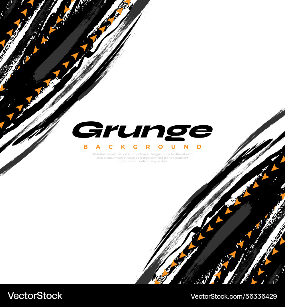 Black Grunge Brush Texture Background Royalty Free Vector