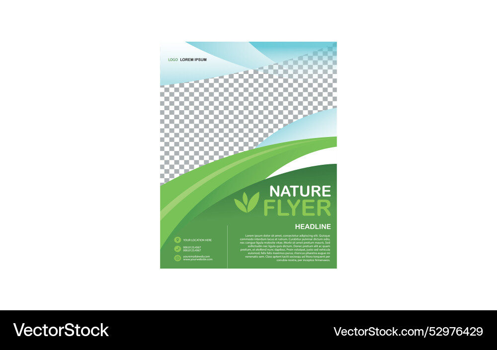 Environment nature flyer or poster design Vector Image