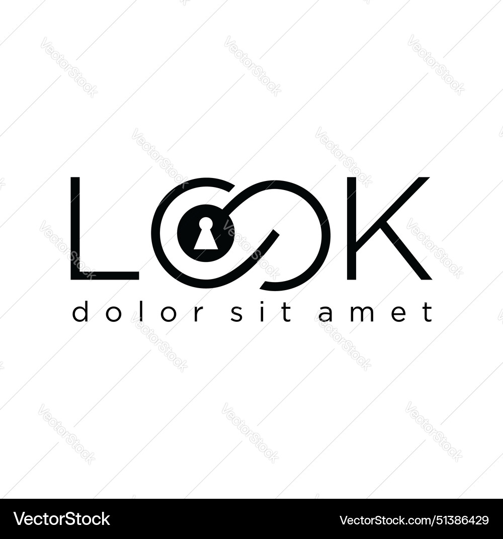 Lock logo design stock Royalty Free Vector Image