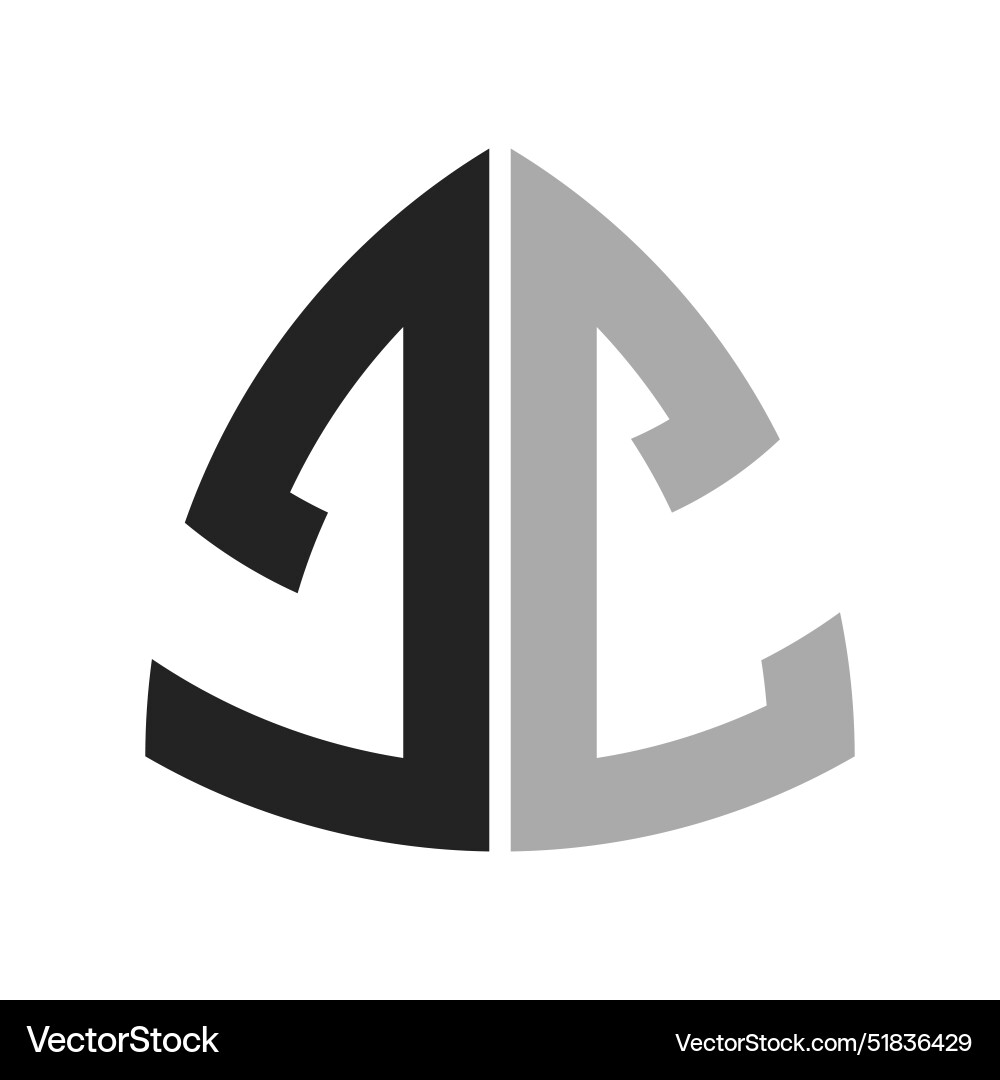 Modern creative jc logo design letter icon Vector Image