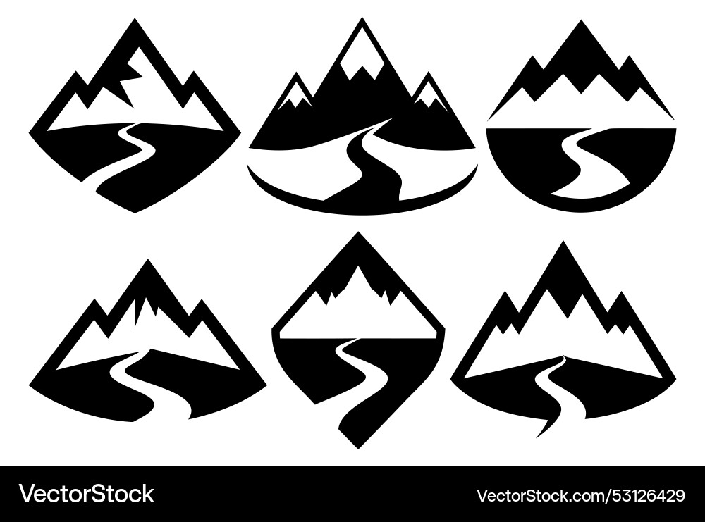 Mountain Road Templates Royalty Free Vector Image