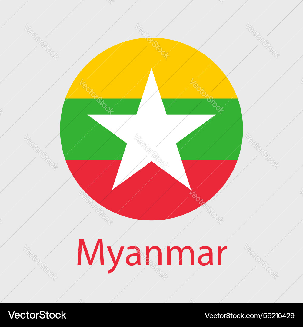 Myanmar flag icon official burma Royalty Free Vector Image