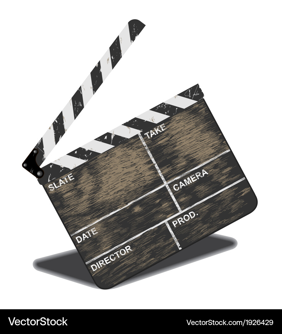 Old clapper Royalty Free Vector Image - VectorStock