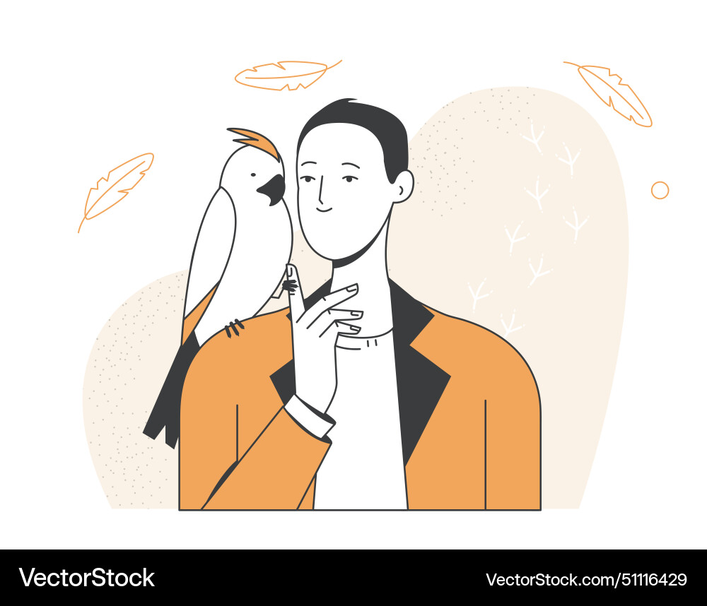 Person and pet Royalty Free Vector Image - VectorStock