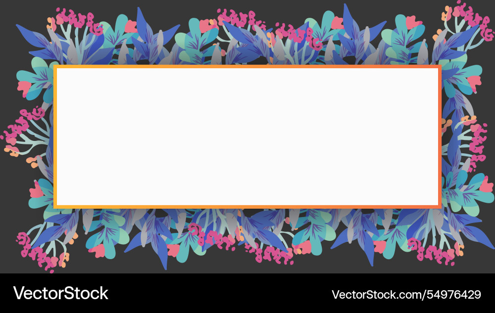 Winter flowers with empty banner Royalty Free Vector Image