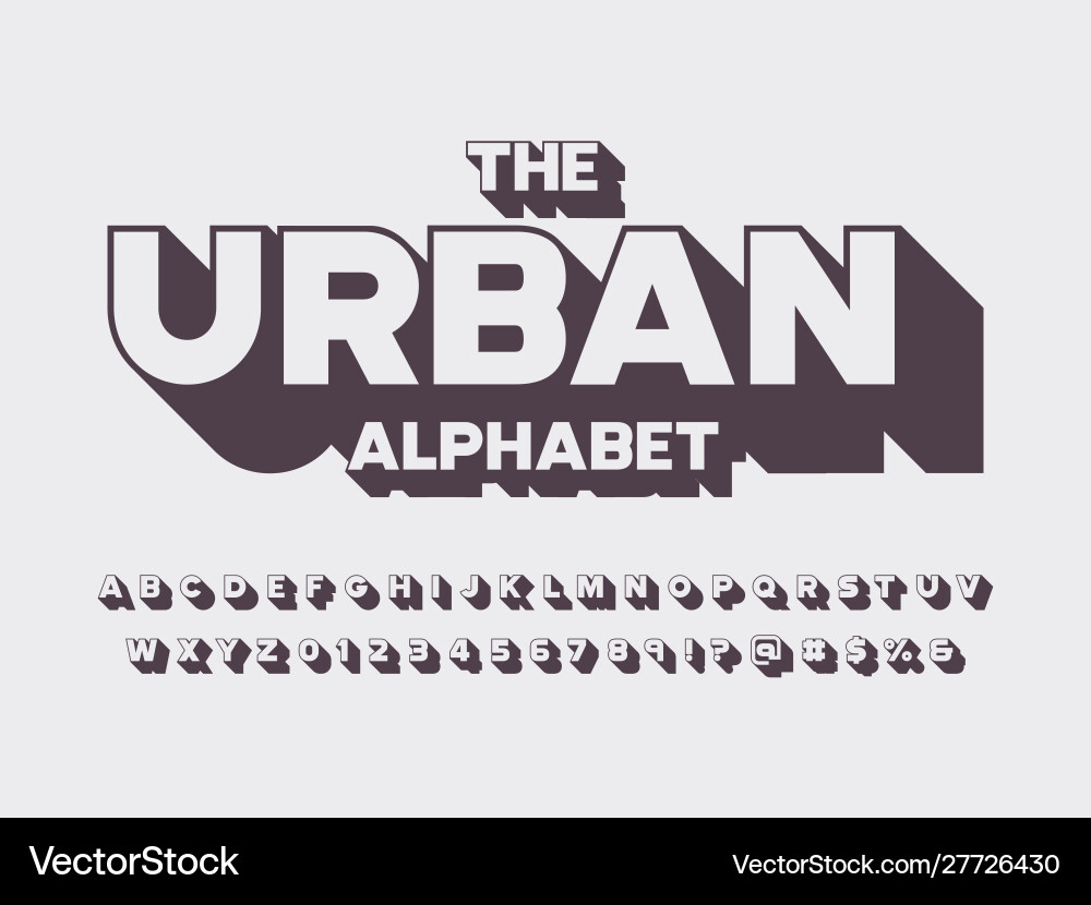 Bold font Royalty Free Vector Image - VectorStock