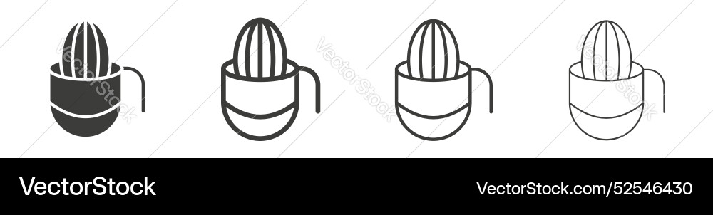 Hand juicer icon set on white background Vector Image