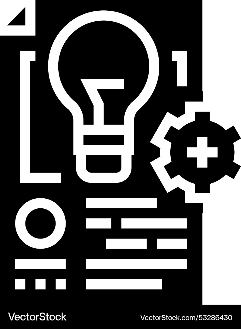 Intellectual property management glyph icon Vector Image