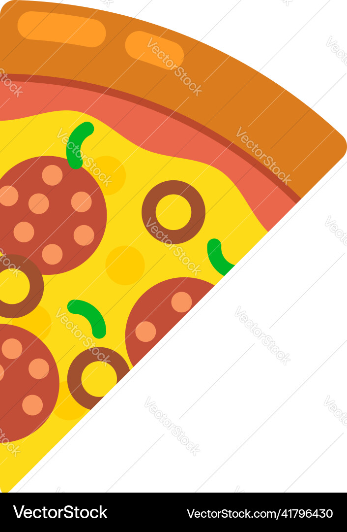 Italian pizza slice Royalty Free Vector Image - VectorStock