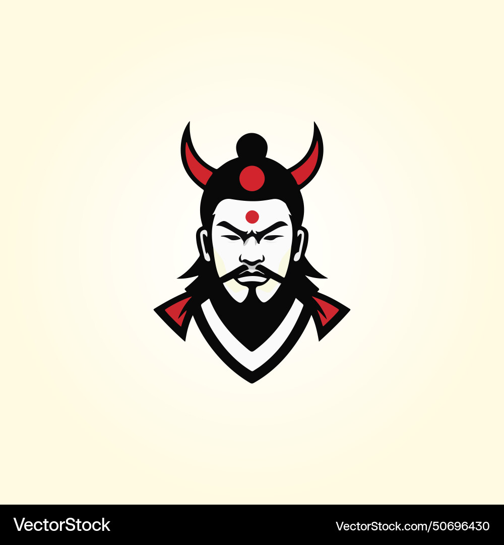 Logo samurai icon Royalty Free Vector Image - VectorStock
