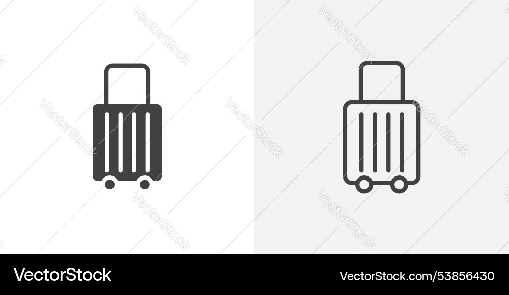 Luggage icon set Royalty Free Vector Image - VectorStock