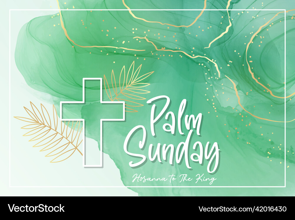 Palm sunday - greeting banner template Royalty Free Vector