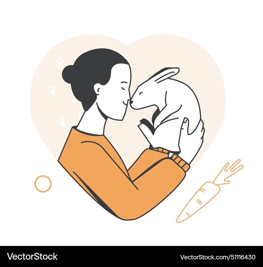 Person and pet Royalty Free Vector Image - VectorStock
