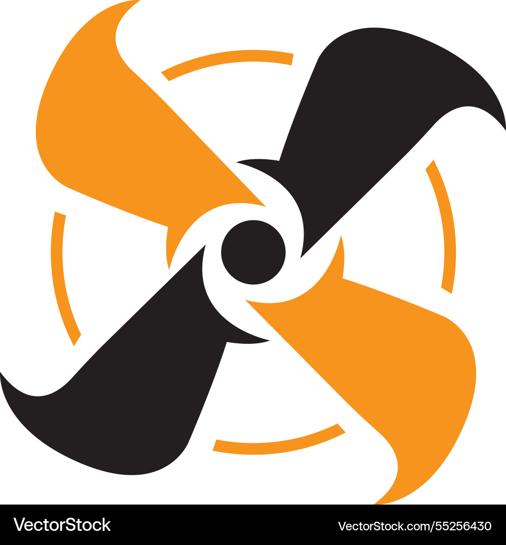 Vortex and cooling fan wind blades icon propeller Vector Image