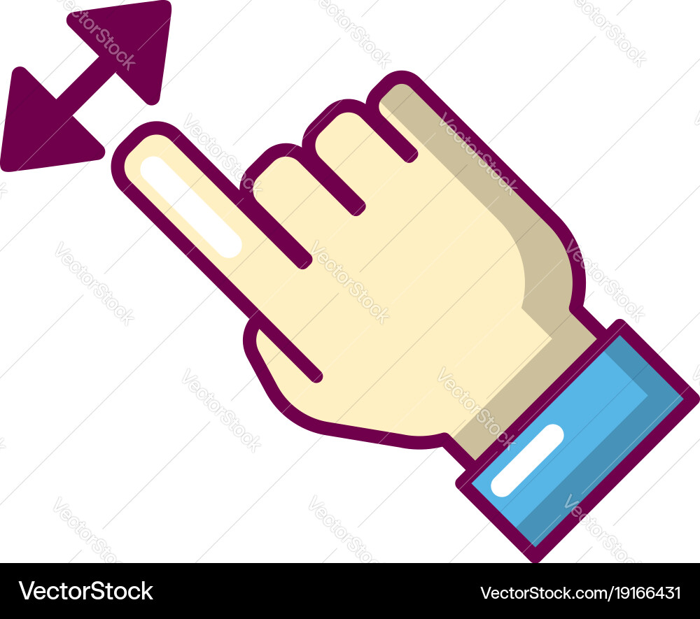 Cursor motion icon cartoon style Royalty Free Vector Image