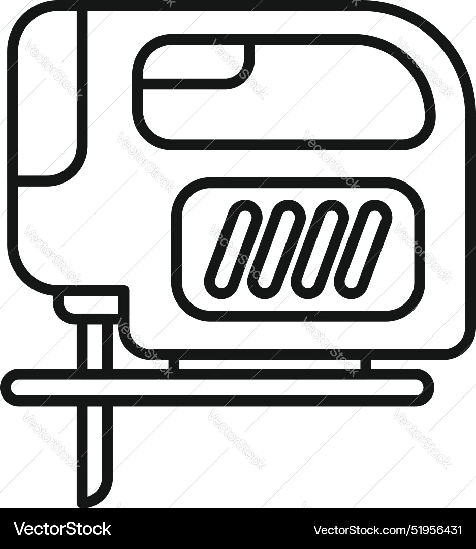 Electric jigsaw line icon cutting woodworking tool