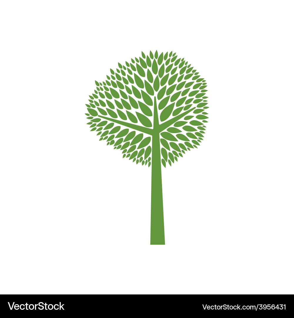 Green tree Royalty Free Vector Image - VectorStock