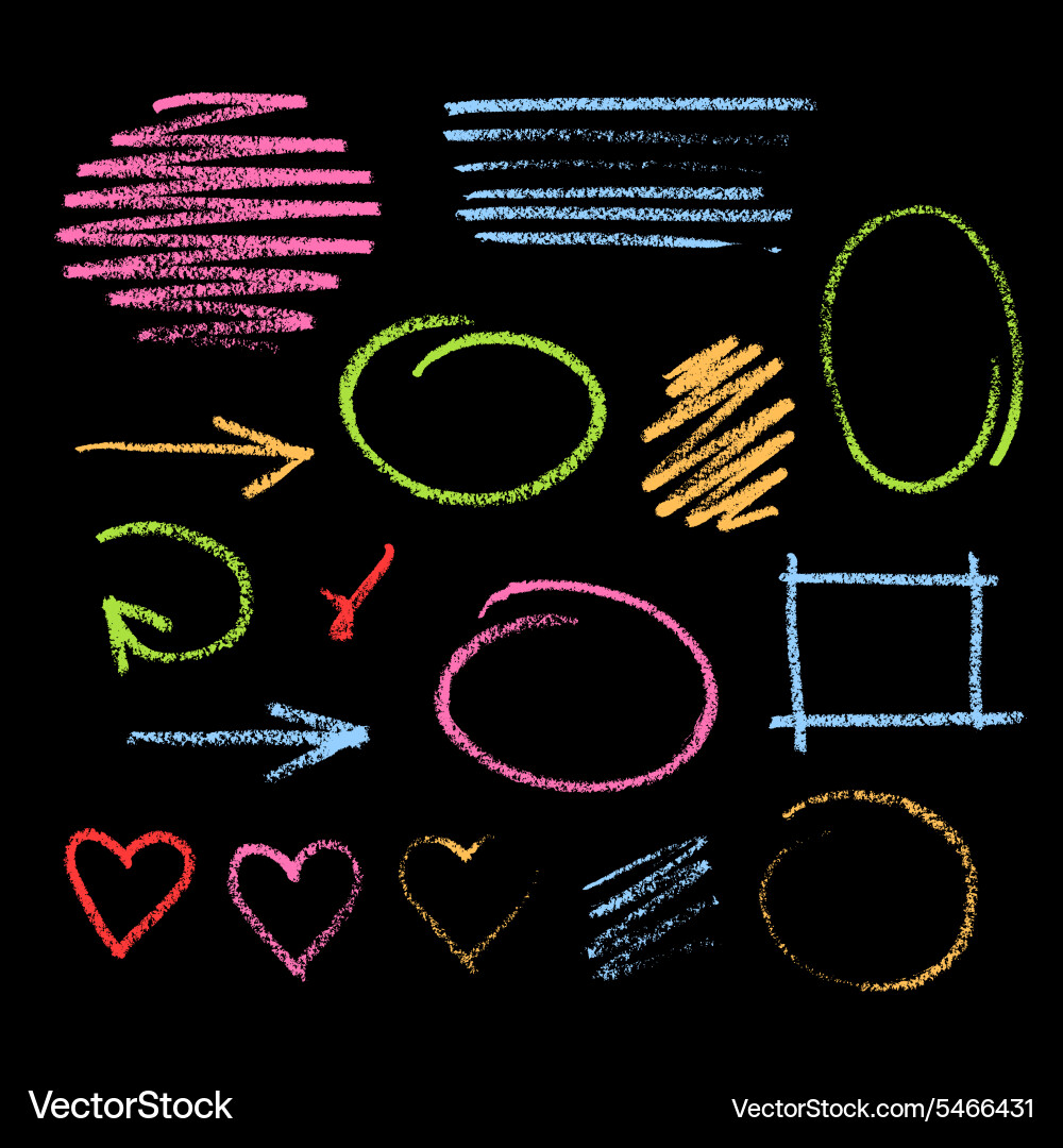 Handdrawn chalk sketch Royalty Free Vector Image