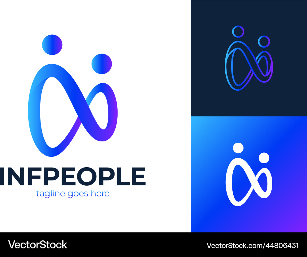 Infinity People Logo - Community & Growth Vector Image