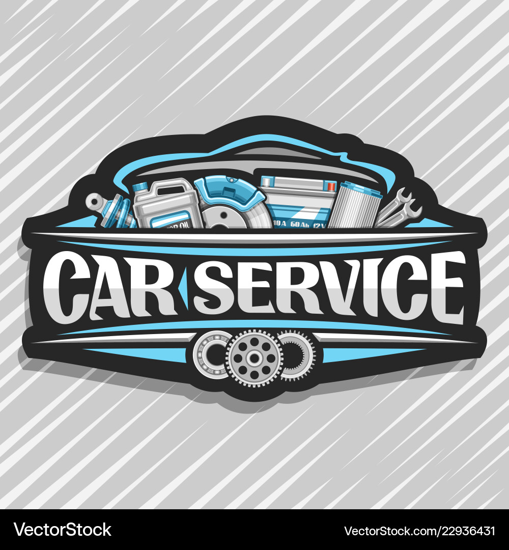 Logo für Autoservice Lizenzfreies Vektorbild