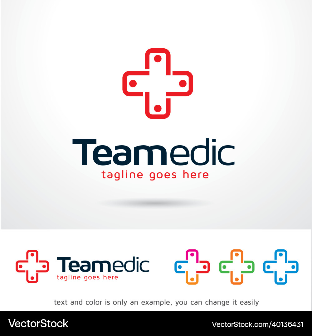 Medical Team Logo Template Royalty Free Vector Image