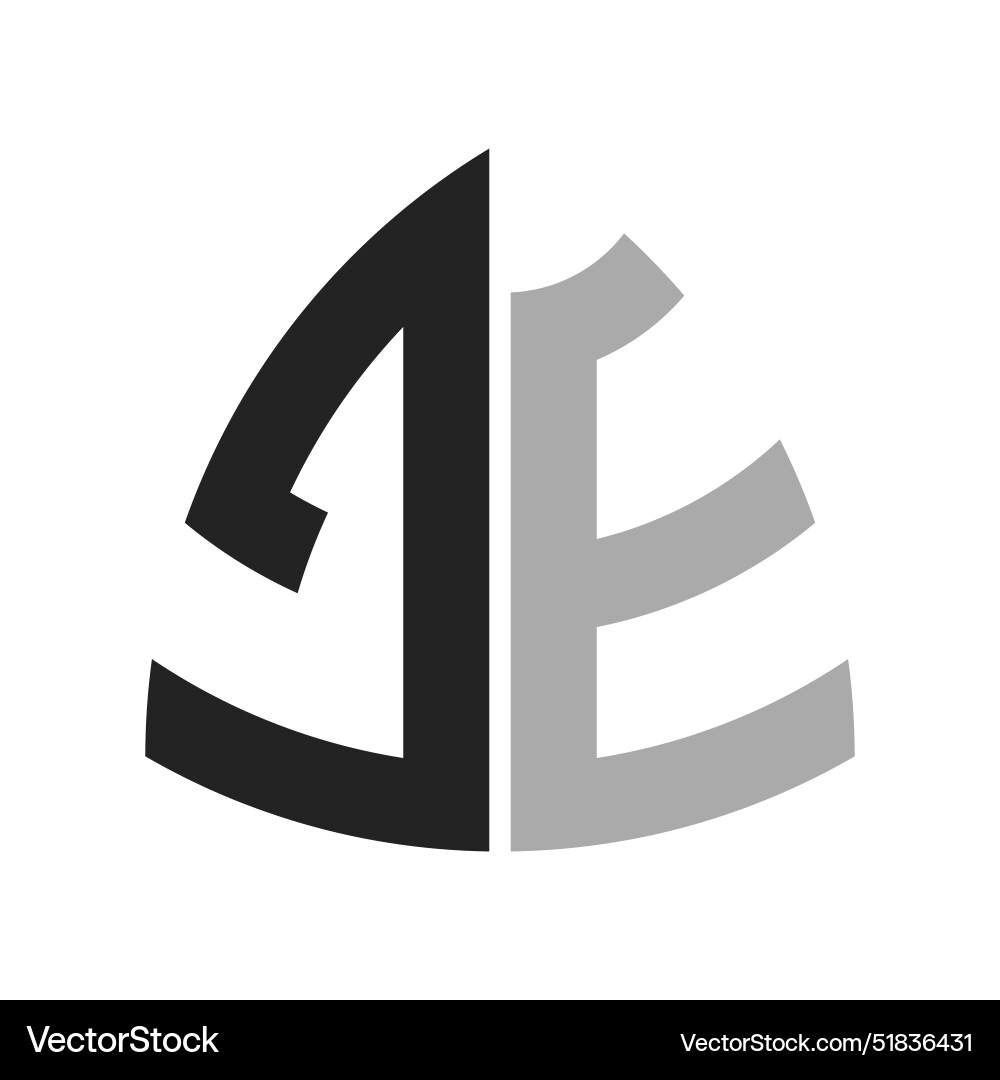 Modern creative je logo design letter icon Vector Image