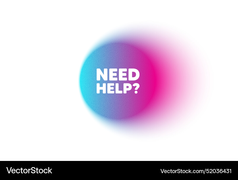 Brauchen Sie Hilfe Symbol Support Zeichen Farbe Neon