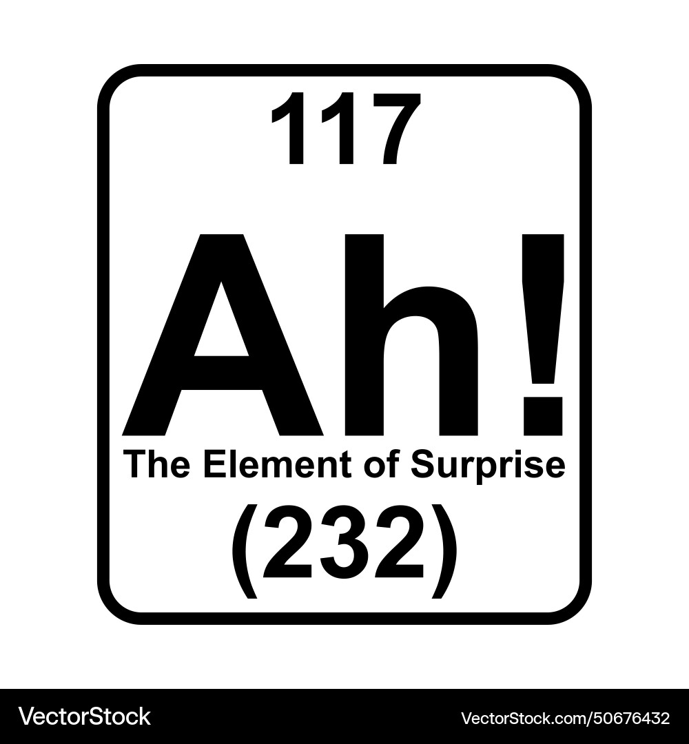 Ah the element of surprise science sarcastic funn Vector Image