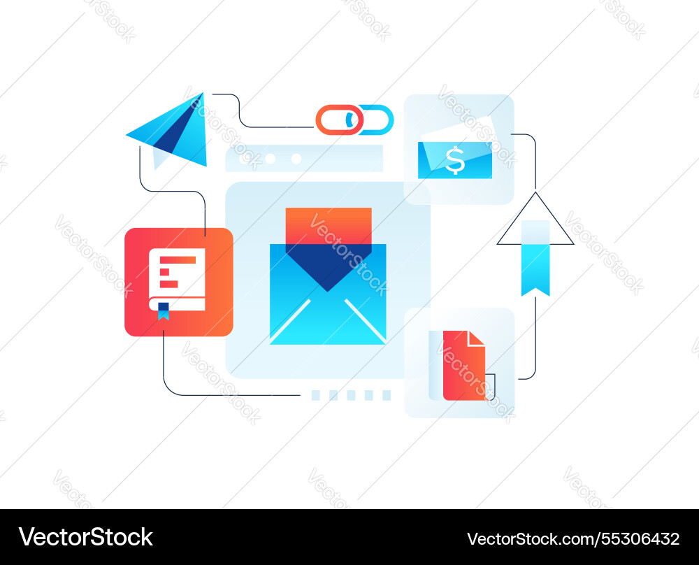 Business communication and contacts - flat design Vector Image