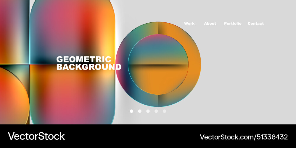 Circles and lines bright colorful geometry Vector Image
