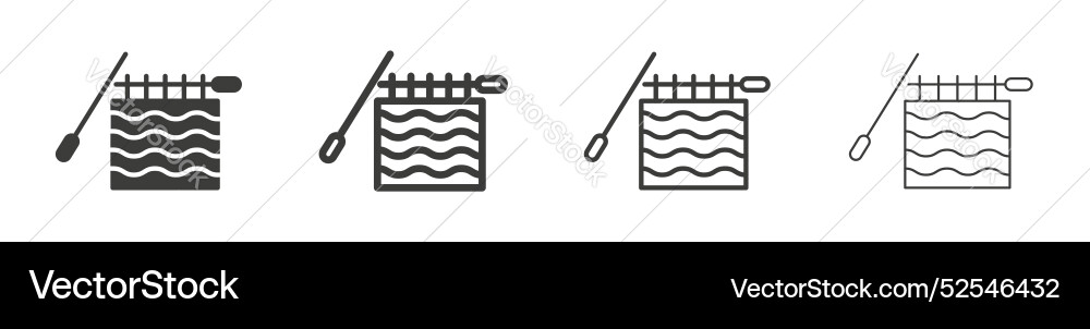 Handloom icon set on white background Royalty Free Vector