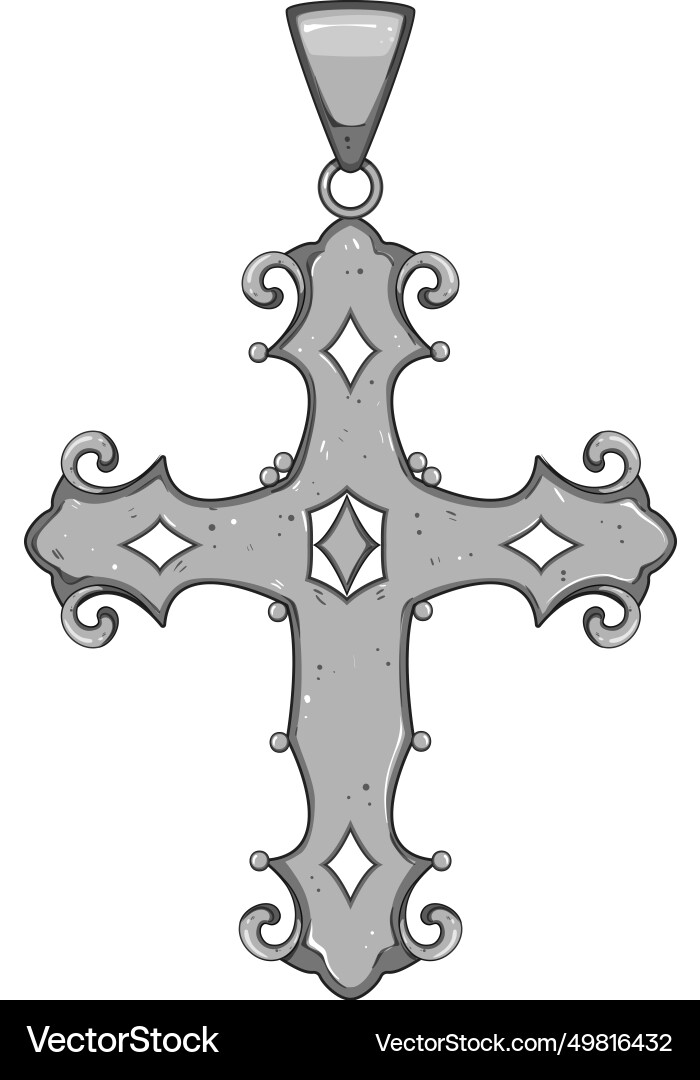 Jesus cross christian cartoon Royalty Free Vector Image